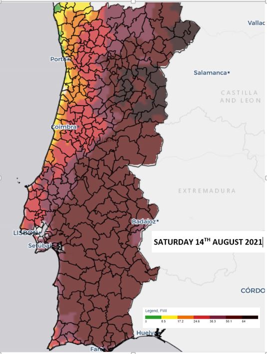 Rural Fires – FWI map for today Sunday 15th August 2021 | Safe ...